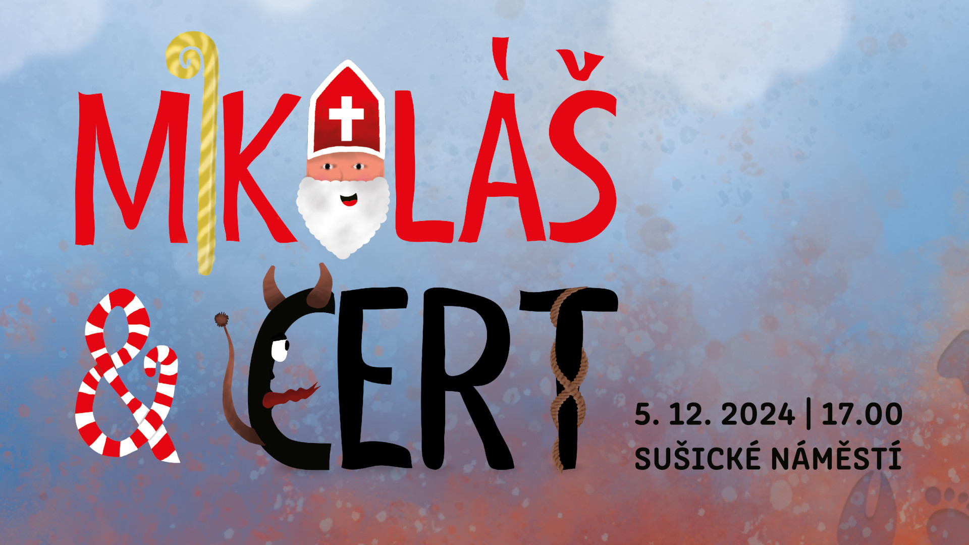 Čert a Mikuláš na náměstí - Sirkus Sušické kulturní centrum