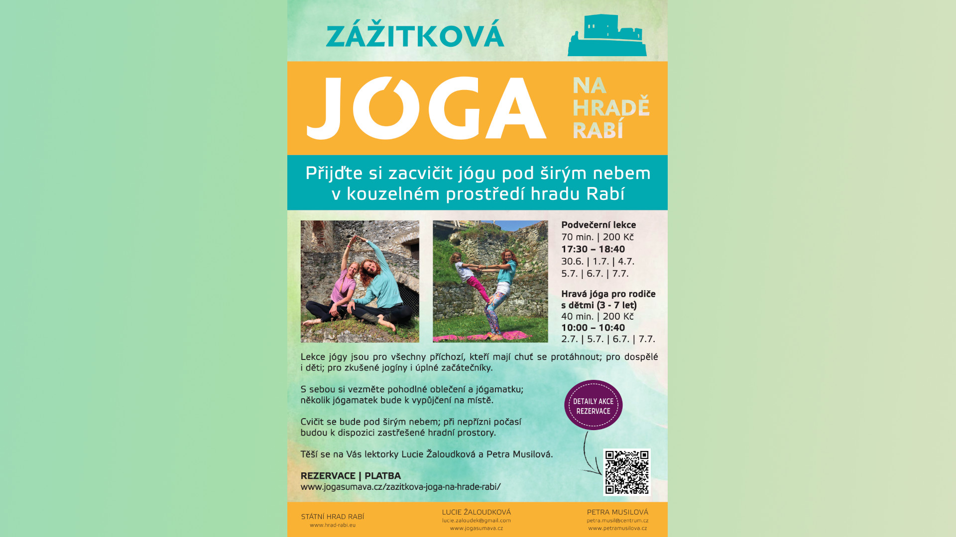 JÓGA na hradě Rabí - Hravá jóga pro rodiče s dětmi - Sirkus Sušické ...